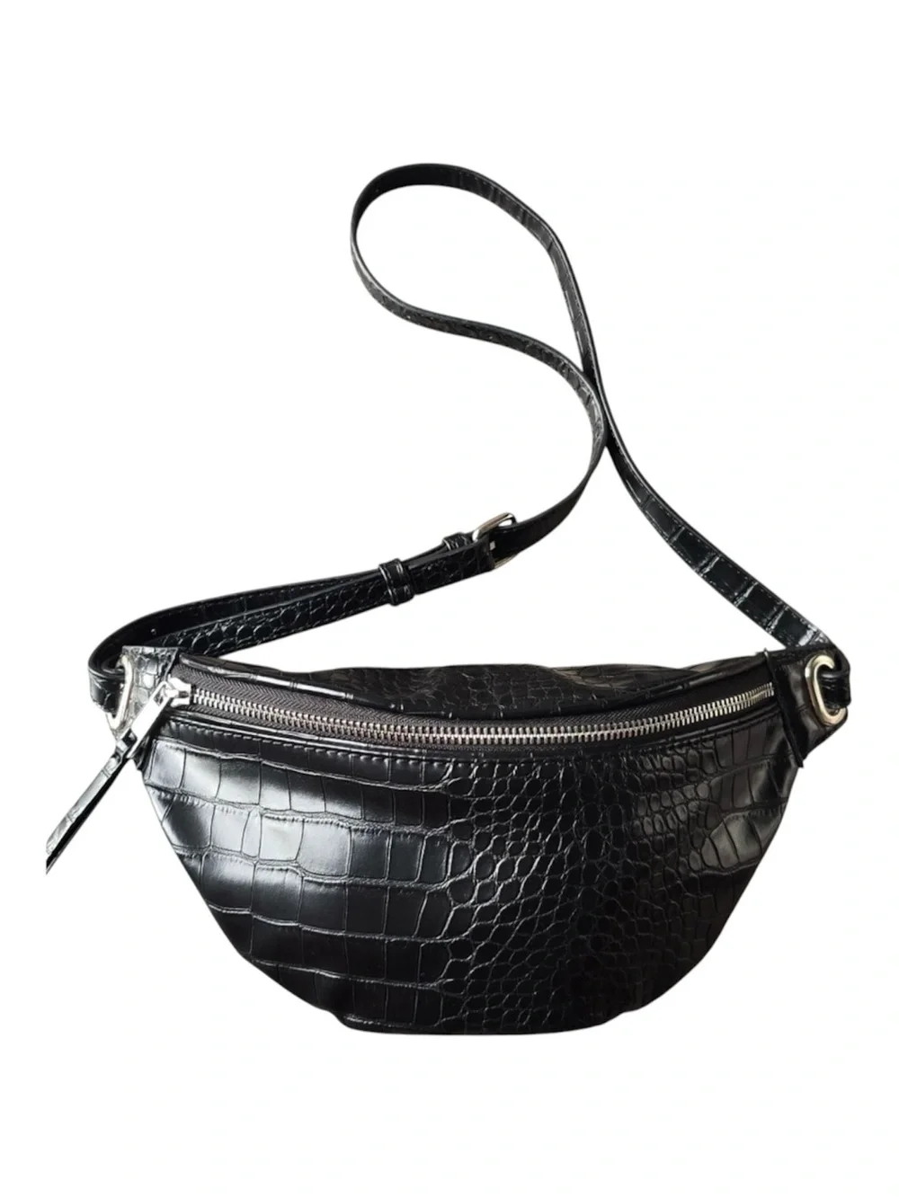 The Drop | Bags | The Drop Preston Black Crocembossed Faux Leather ...